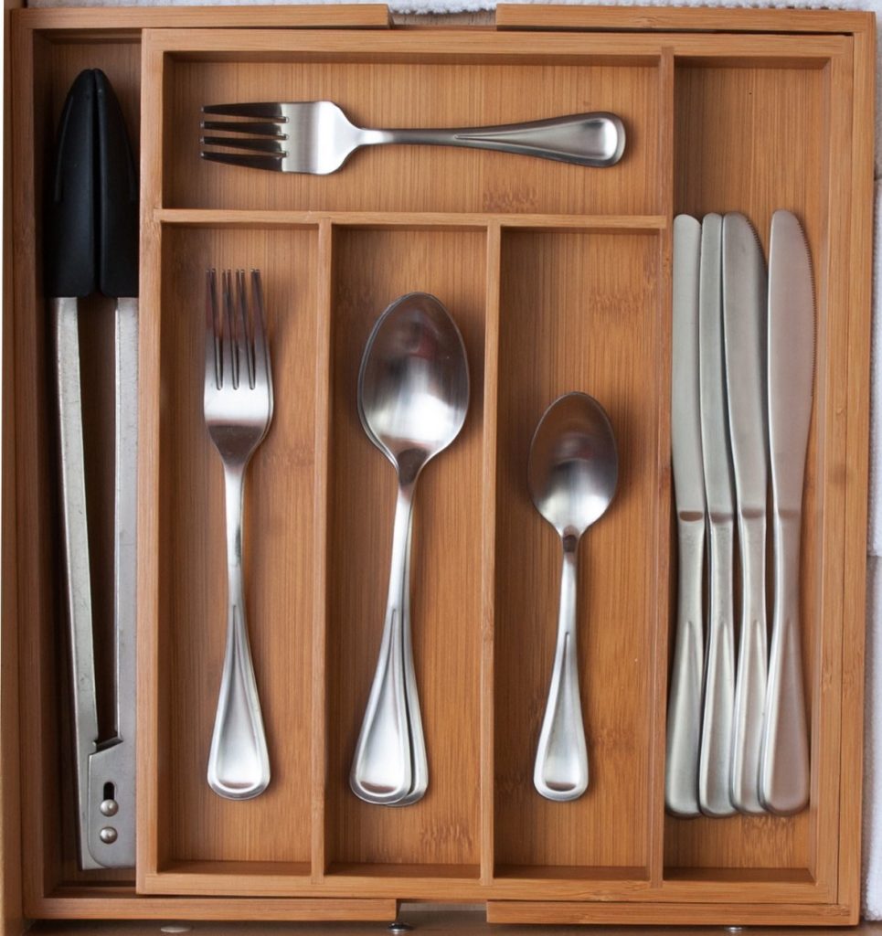Bamboo Expandable Cutlery Tray Drawer Organizer | RLTSource, LLC